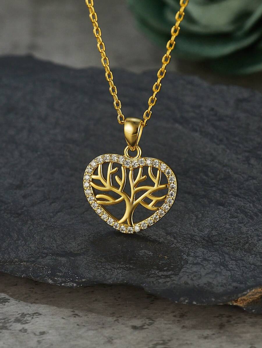 1 Stück Modischer Europäischer Und Amerikanischer Stil Baum Des Lebens Halskette Mit ...