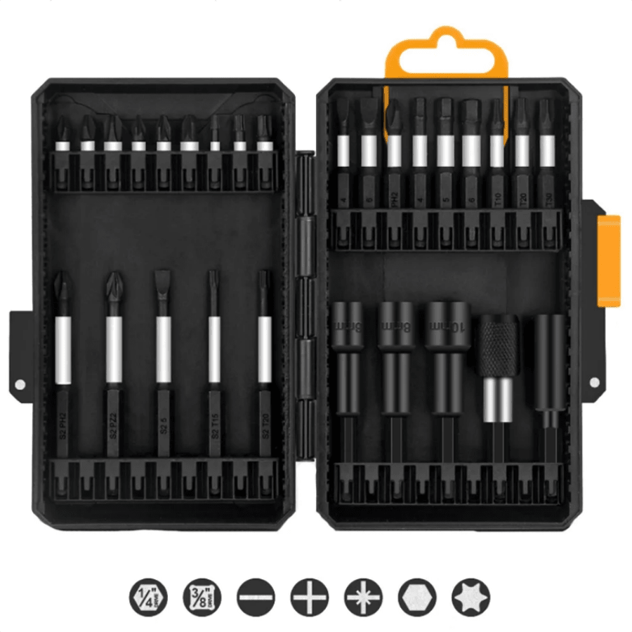 28pcs Screwdriver Bit Set, Hand Tool Kit With Slotted Special Screw ...