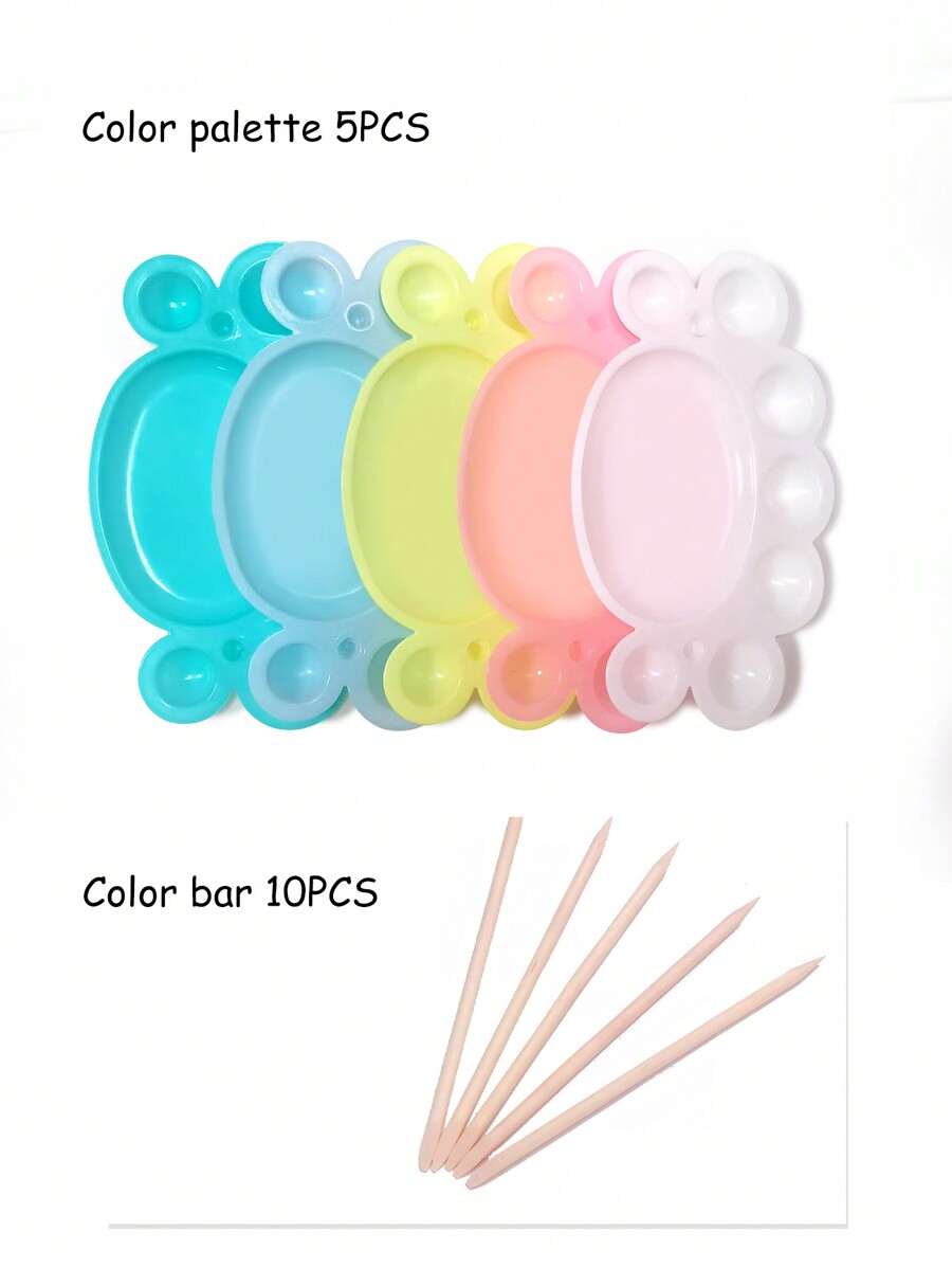 5 Colors Make-Up Color Mixing Palette For Lipstick, Foundation, Nail ...