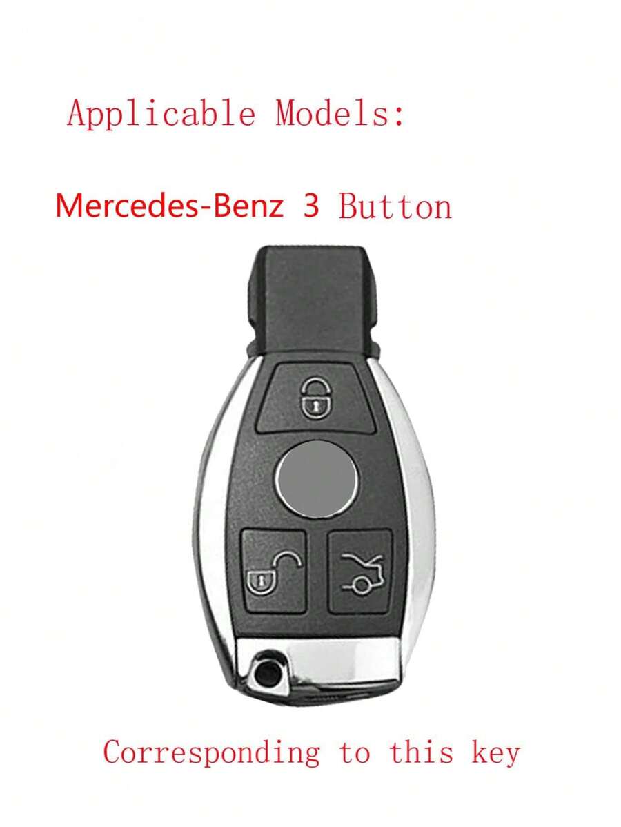 1pc Black Silicone Key Cover For Mercedes-Benz GLA, GLK-Class, V-Class ...