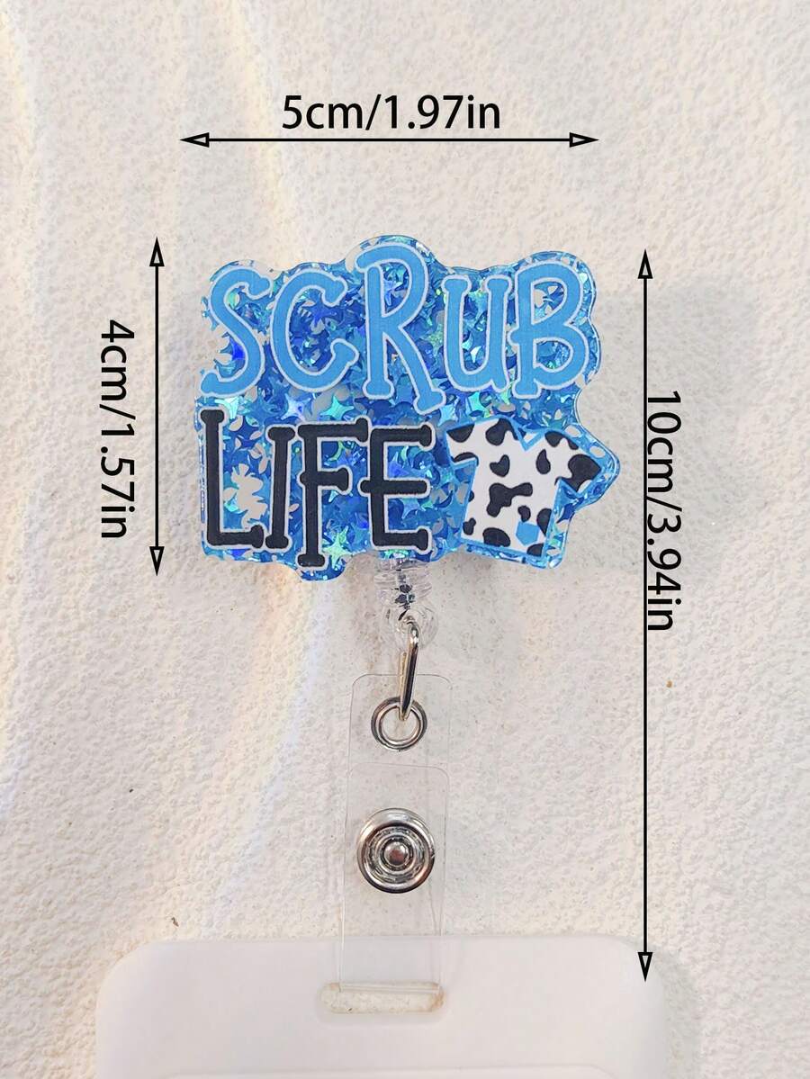 Doctor Nurse Badge Reel With Whale Teeth Motto Design Blue Retractable ...