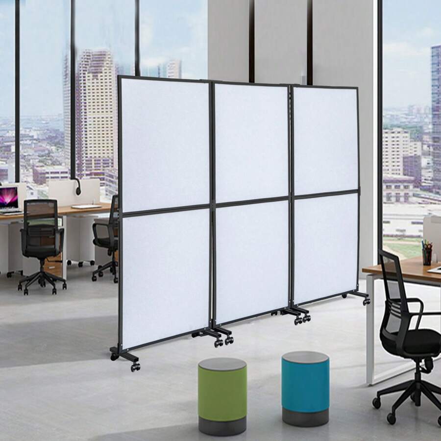 SKYSHALO Acoustic Room Divider 72" X 66" Office Partition Panel 3 Pack ...
