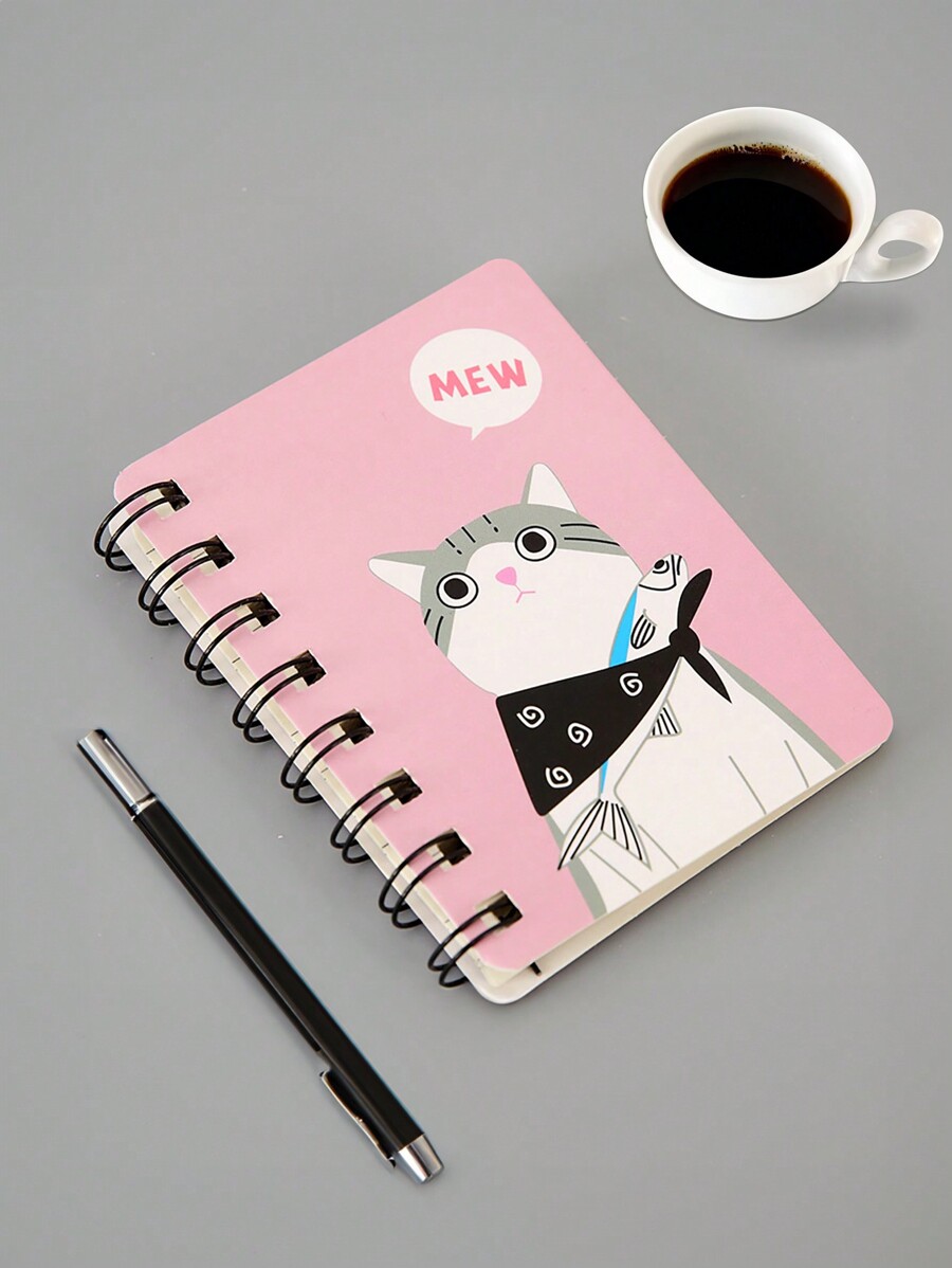 1pcs Cat Notebook Cute Expression Coil Notebook Portable Pocket ...