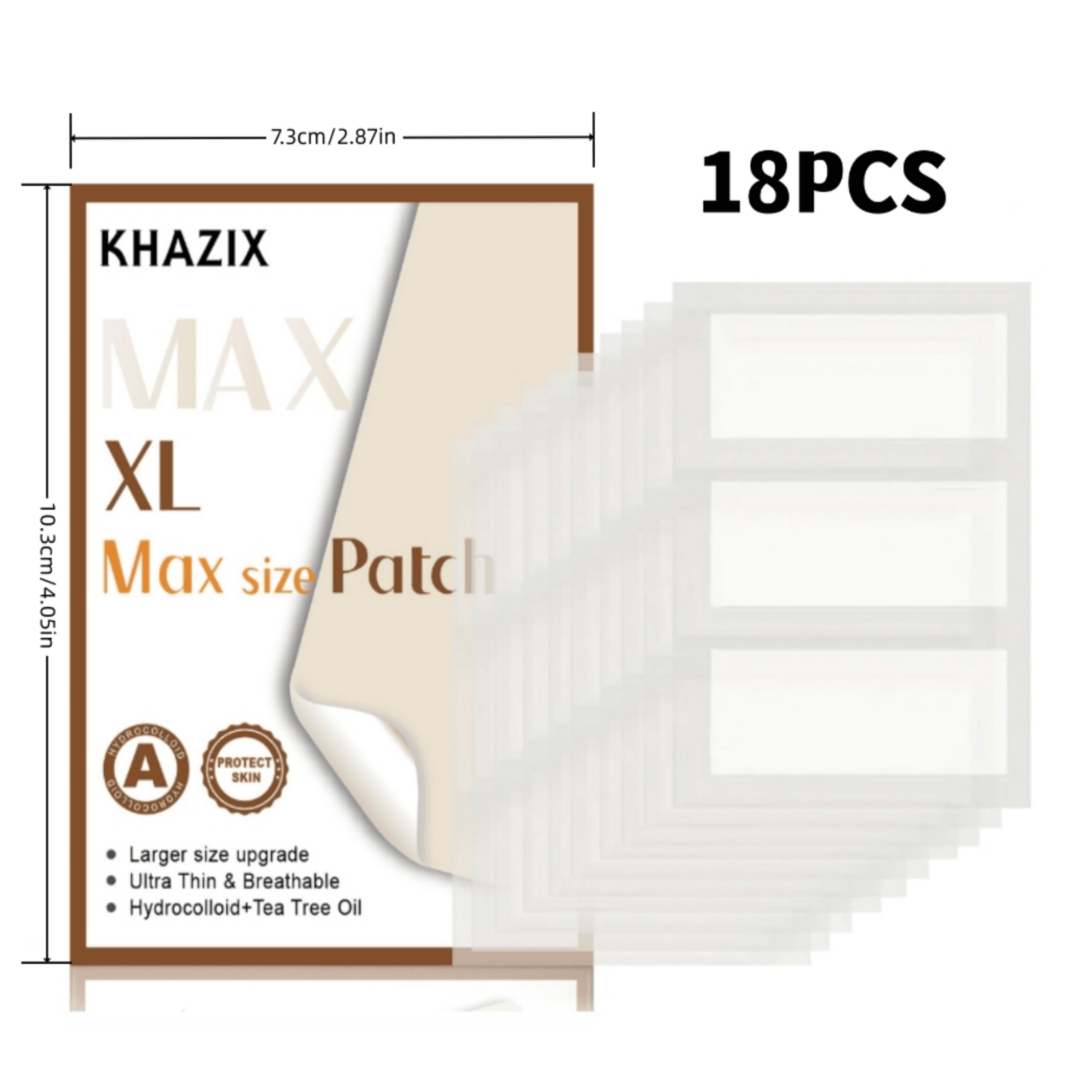 18/30/60PCS Extra Large Hydrocolloid Acne Patch, Facial Skin Covering ...