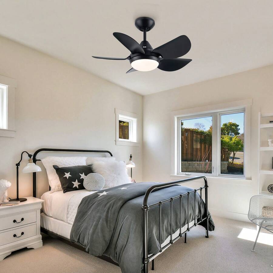 30 In. Integrated LED Matte White Ceiling Fan With Light And Remote ...