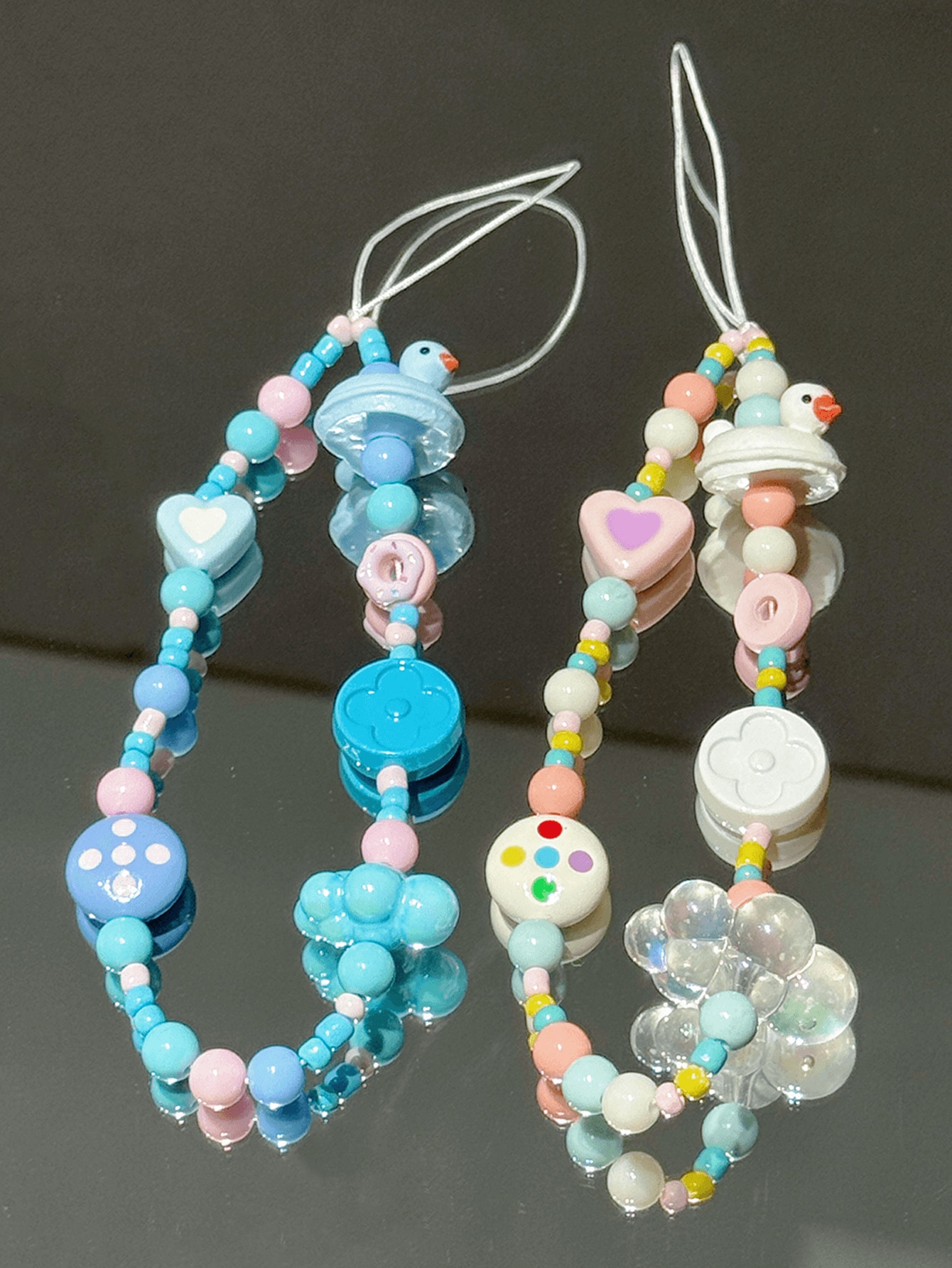 1 szt Niebieski & Biały Koła do pływania , Kaczka & Wzór w chmury Prosty Bransoletki Z ...