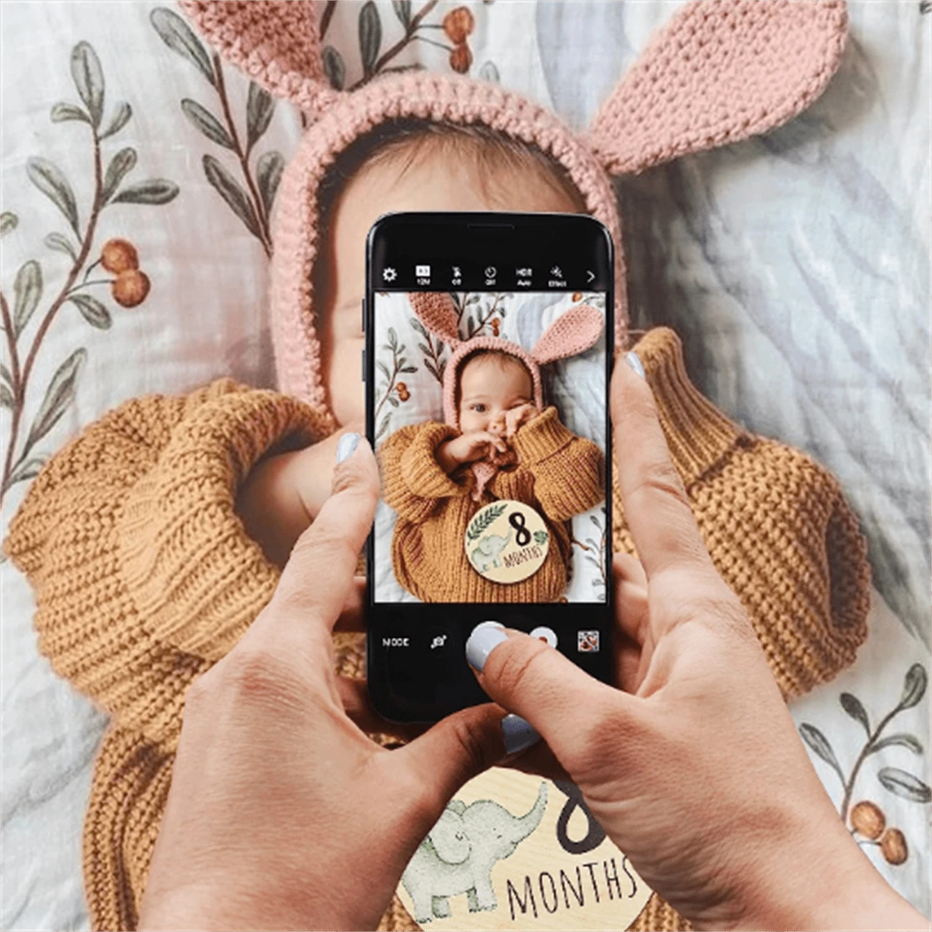 1PC Wooden Baby Monthly Milestone Card, Wooden Announcement Sign ...