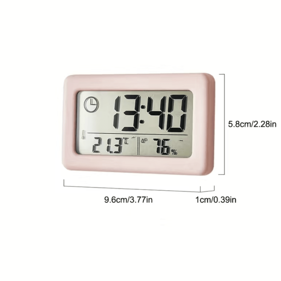 1pc Mini Simple Clock, Digital Alarm Clock Thermometer Hygrometer Meter ...