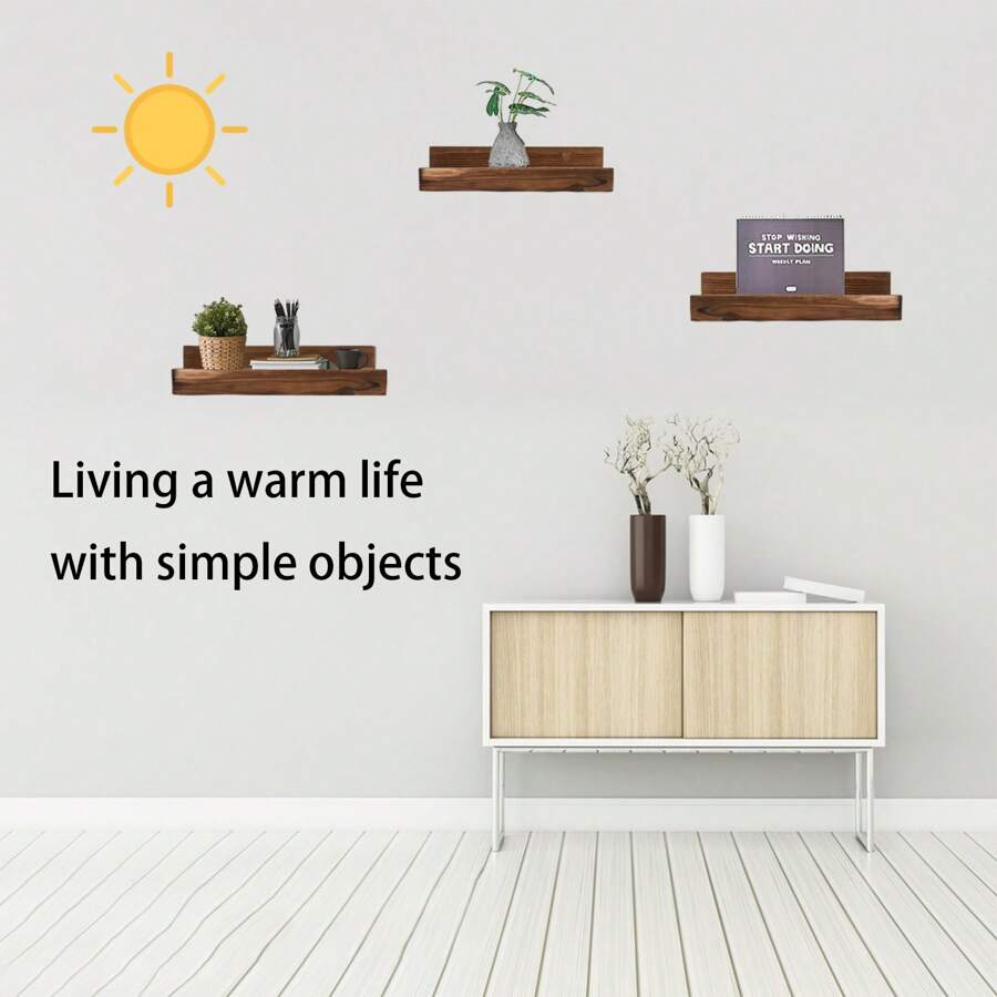 Wall Picture Shelves Ledge Floating Shelves Wood Wall Rustic Wall ...