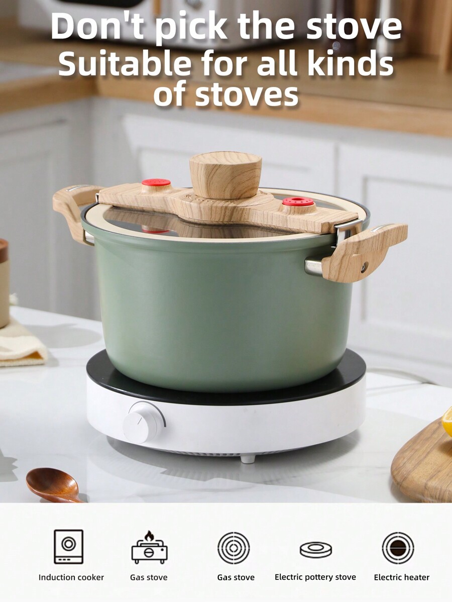 1pc Non-Stick Maifanite Small Cooking Pot Suitable For Induction ...
