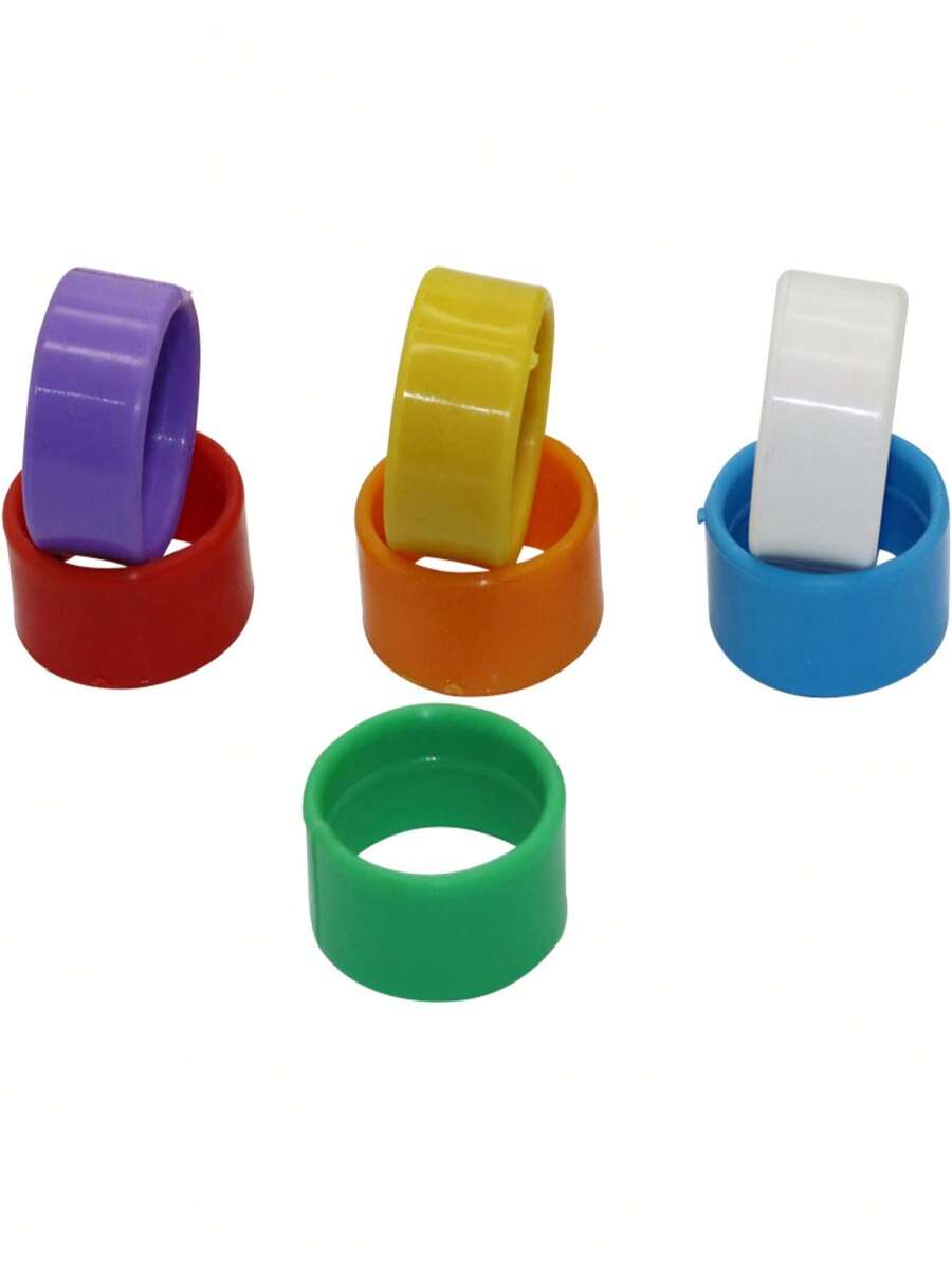 105pcs Mixed Color Chicken Leg Rings Poultry Marking Ring Inner ...