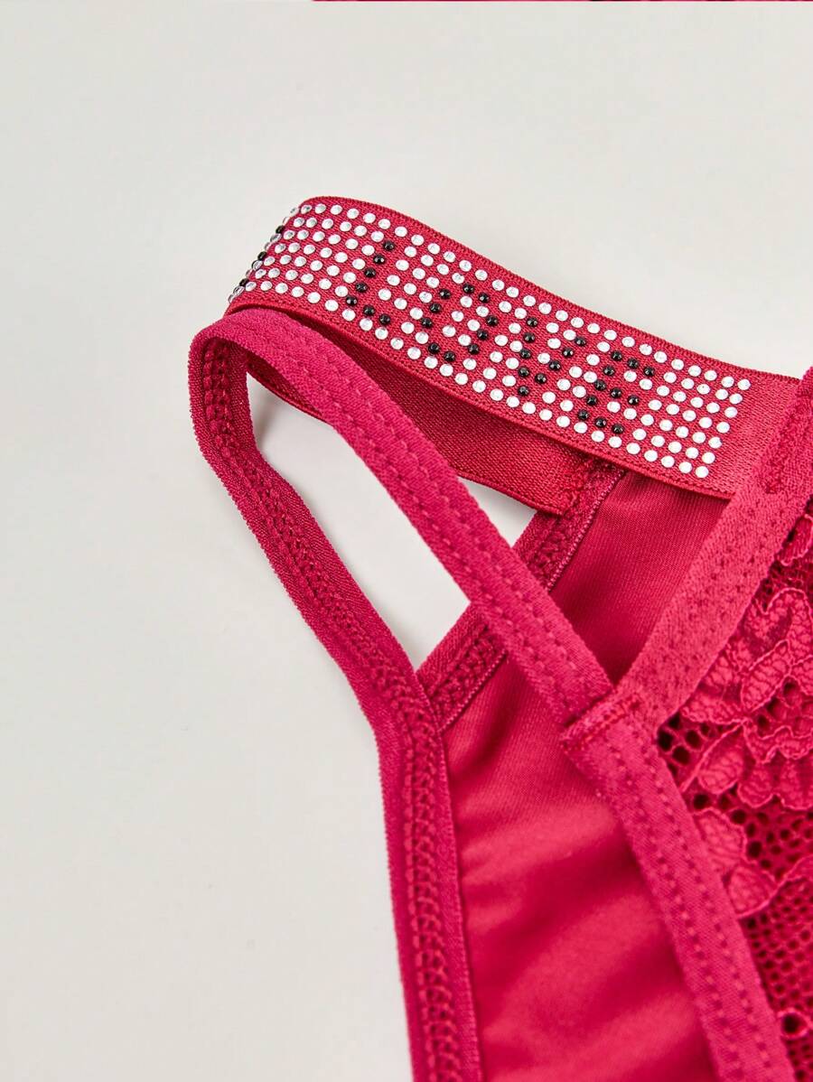 3 PSC Of Women's Letter LOVE Sexy Panties Lace Splicing Charming Mature Triangle Pants | SHEIN USA