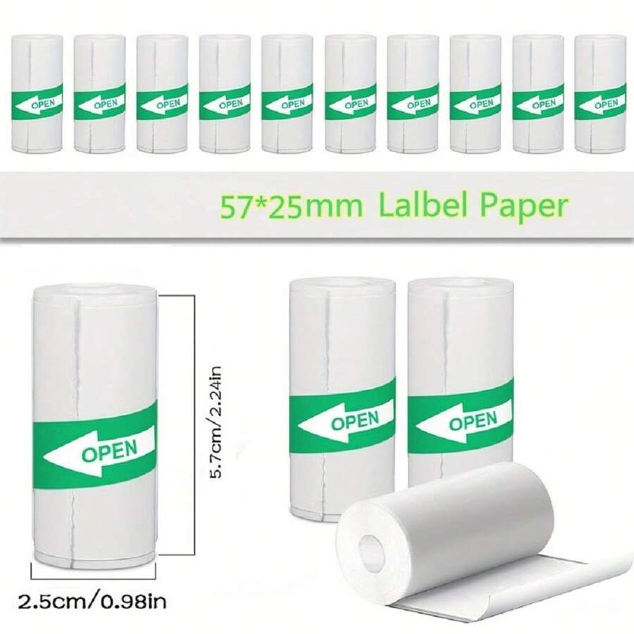 5 Pcs Thermal Paper, Mini Printer Paper, Self Adhesive Printable ...