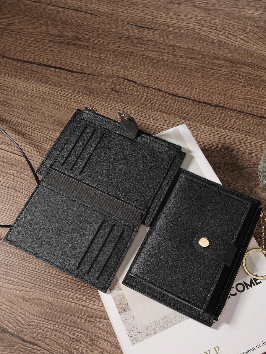 Alphabetic Fashionable 2 Fold Multi-Card Slot Zipper Short Wallet ...