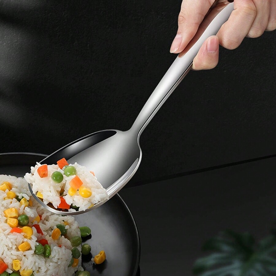 2 Serving Spoons Set, Stainless Steel Serving Spoons Set, Slotted Spoon ...