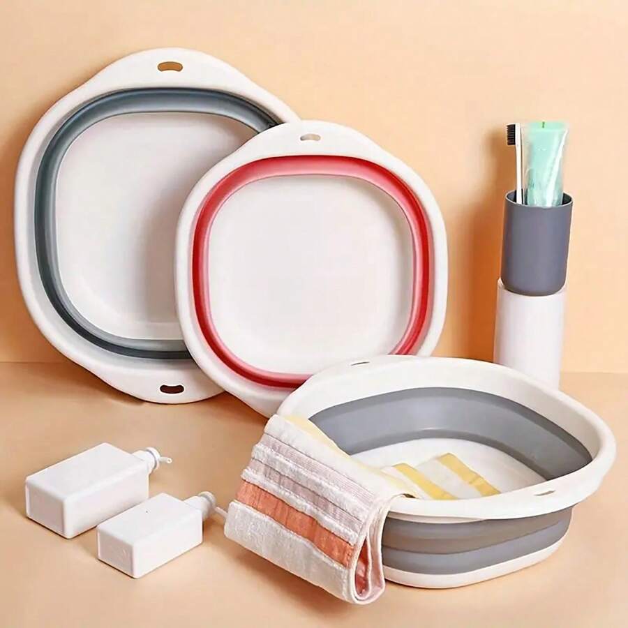 1pc,Square, Foldable, Portable Washbasin, Portable Folding Washbasin ...