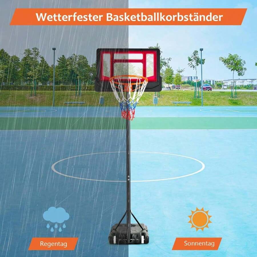 Canasta de baloncesto, sistema de baloncesto regulable en altura de 154 ...