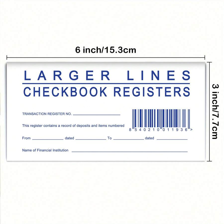 Check Registers For Personal Checkbook - Checkbook Ledger Transaction ...