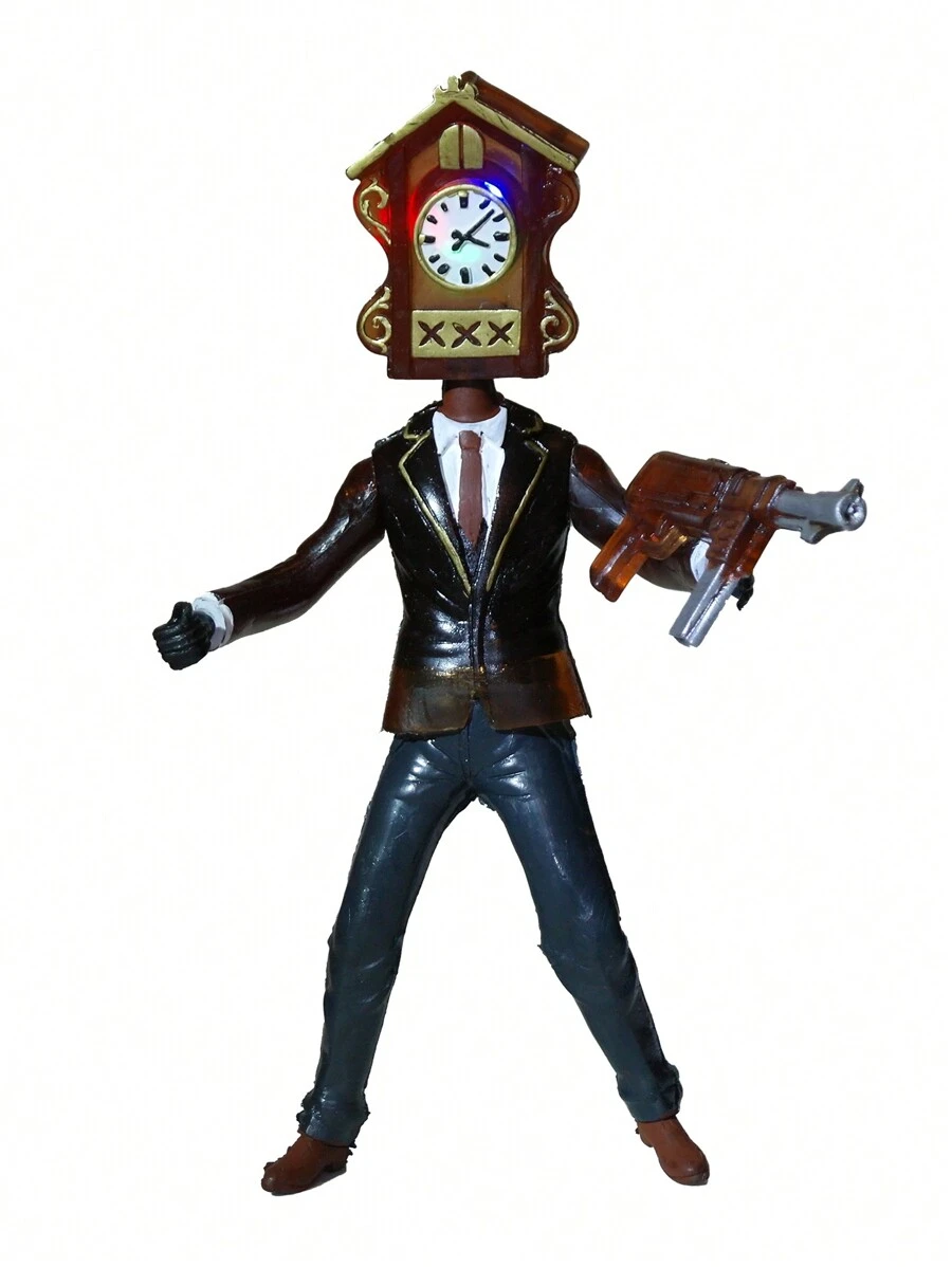 SKIBIDI TOILET TITAN CLOCK 24 CM HEIGHT ARTICULATED WITH LED LIGHT ...