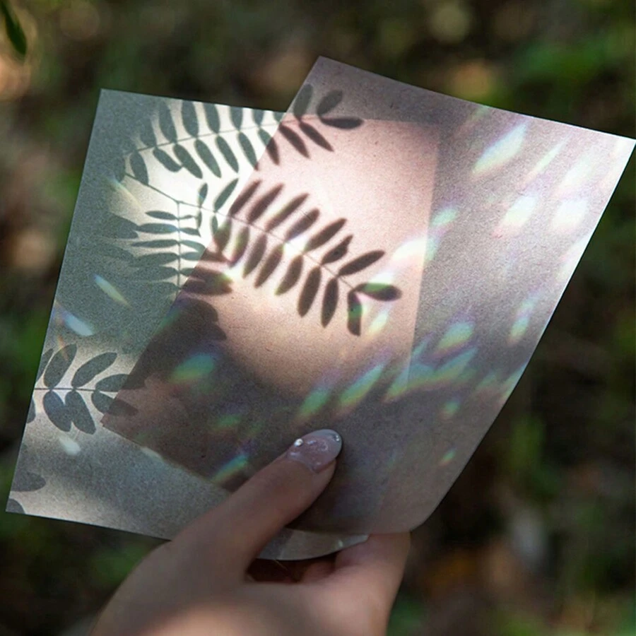 1set (20 Sheets) Double Material Light And Shadow Theme Artistic Paper ...
