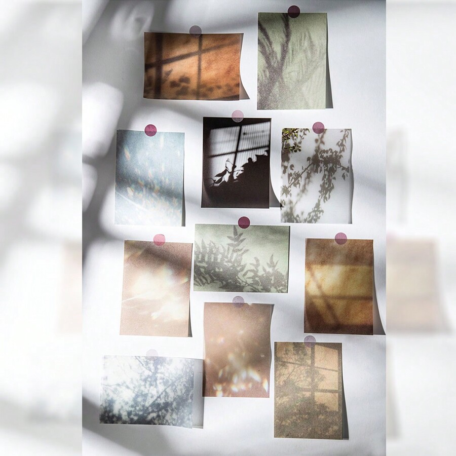 1set (20 Sheets) Double Material Light And Shadow Theme Artistic Paper ...