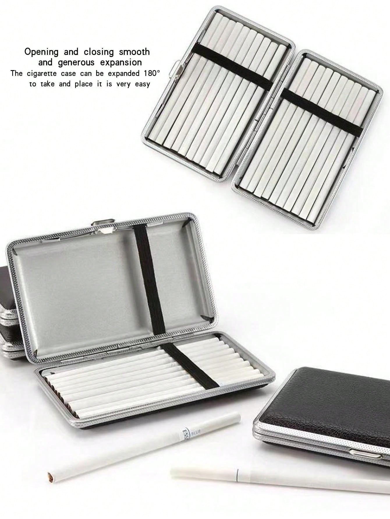 Leather Cigarette Case Initial Letter A-Z Print Cover Man Women Smoking ...