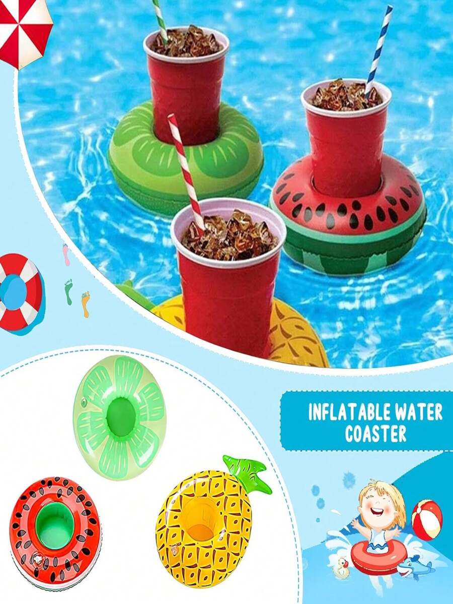 Inflatable Pool Drink Floats, Floating Drink Holder, Pool Accessories ...