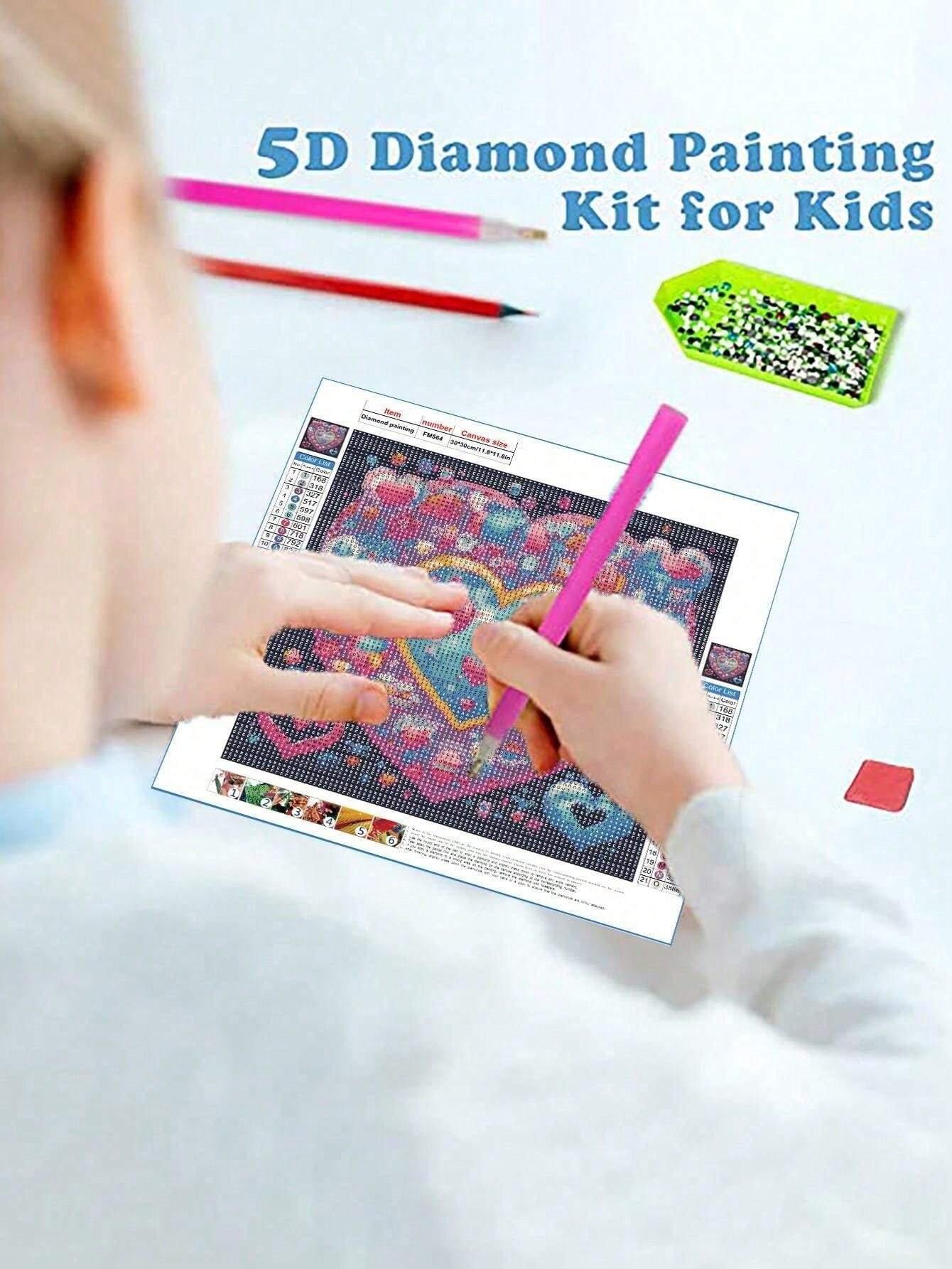 DIY Diamond Painting Kits For Adults, Heart Shaped Pattern Rhinestone ...