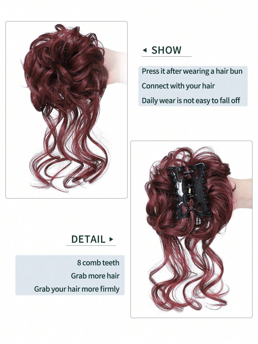 Messy Bun Hair Piece Tousled Updo Hair Buns Extension Elastic Hair Band ...