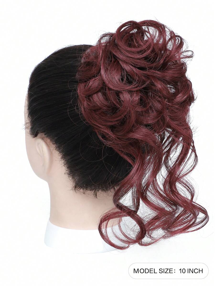 Messy Bun Hair Piece Tousled Updo Hair Buns Extension Elastic Hair Band ...