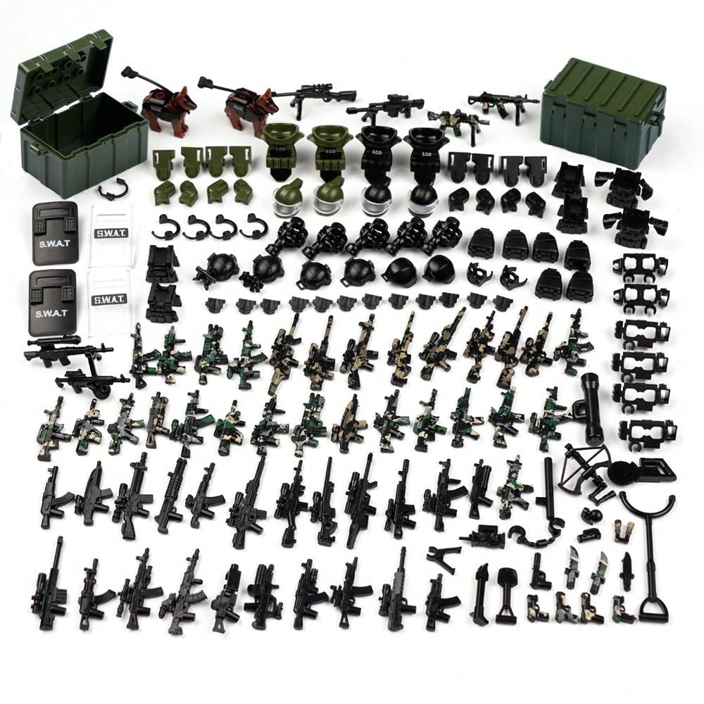Weapons Guns Building Blocks Accessories Sets Pack, Swat Soldier ...