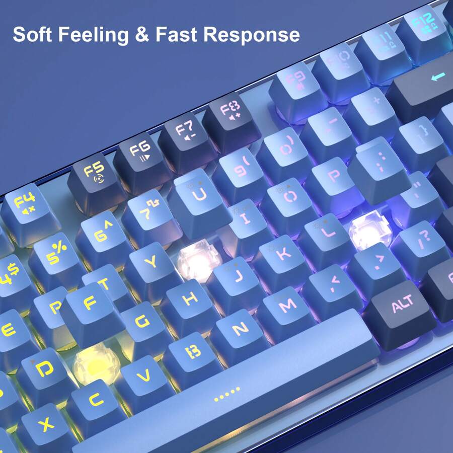 MageGee Blue Gaming Keyboard And Mouse Combo Set, K1 104 Key RGB LED ...