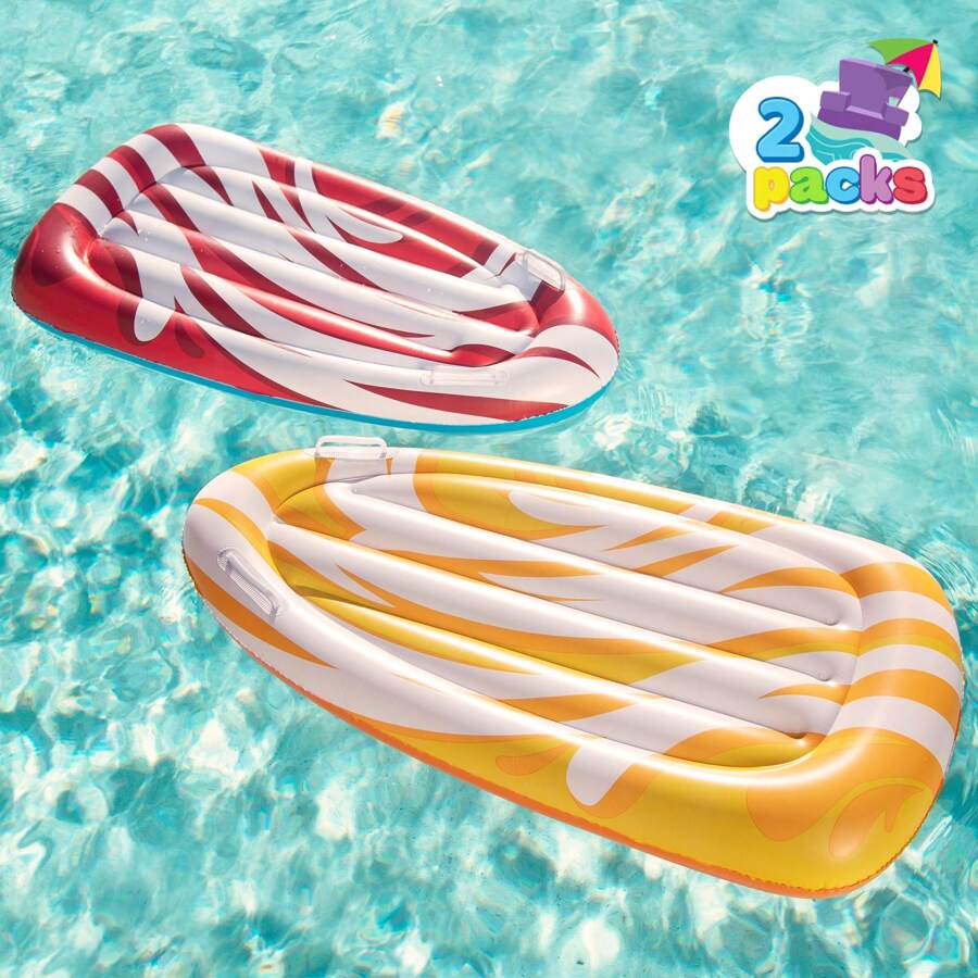 Syncfun 2 Pack Inflatable Bodyboards With Handles For Water Slides ...
