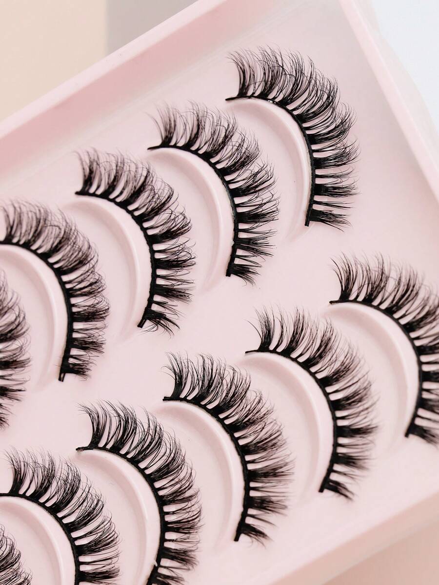 10 Naturell Ögonfransar Fluffig Mjukt Dramatisk 3D Mink Fransar Lång ...