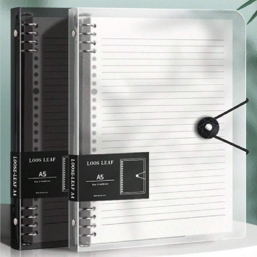 A5 Black Notebook With Lined Pages | SHEIN USA