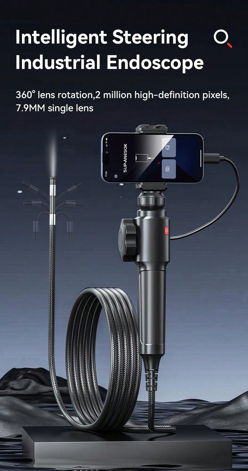Auto Repair Ultra HD Camera Tube Mechanical Industrial Endoscope Engine ...