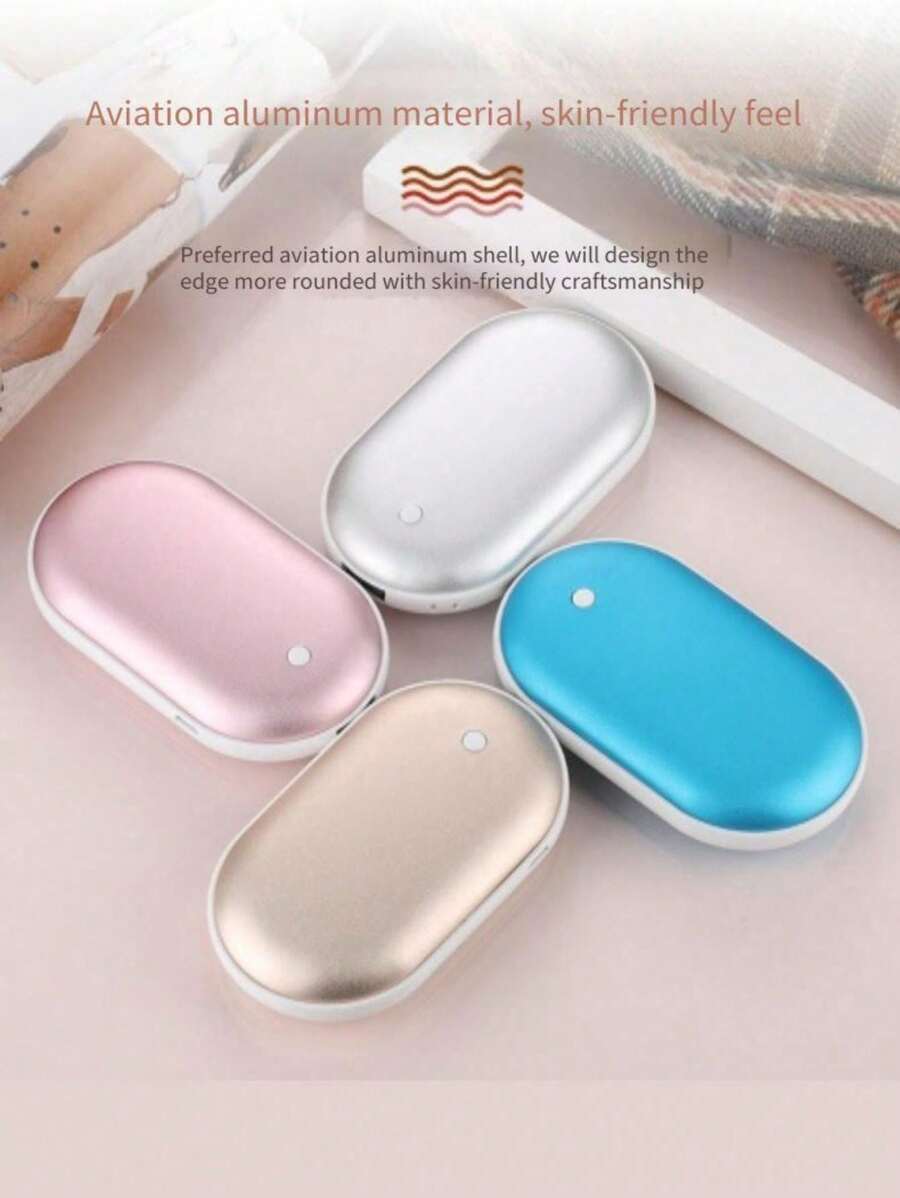 1pc Usb Rechargeable Pebble-Shaped Hand Warmer, Made Of Aircraft Grade ...