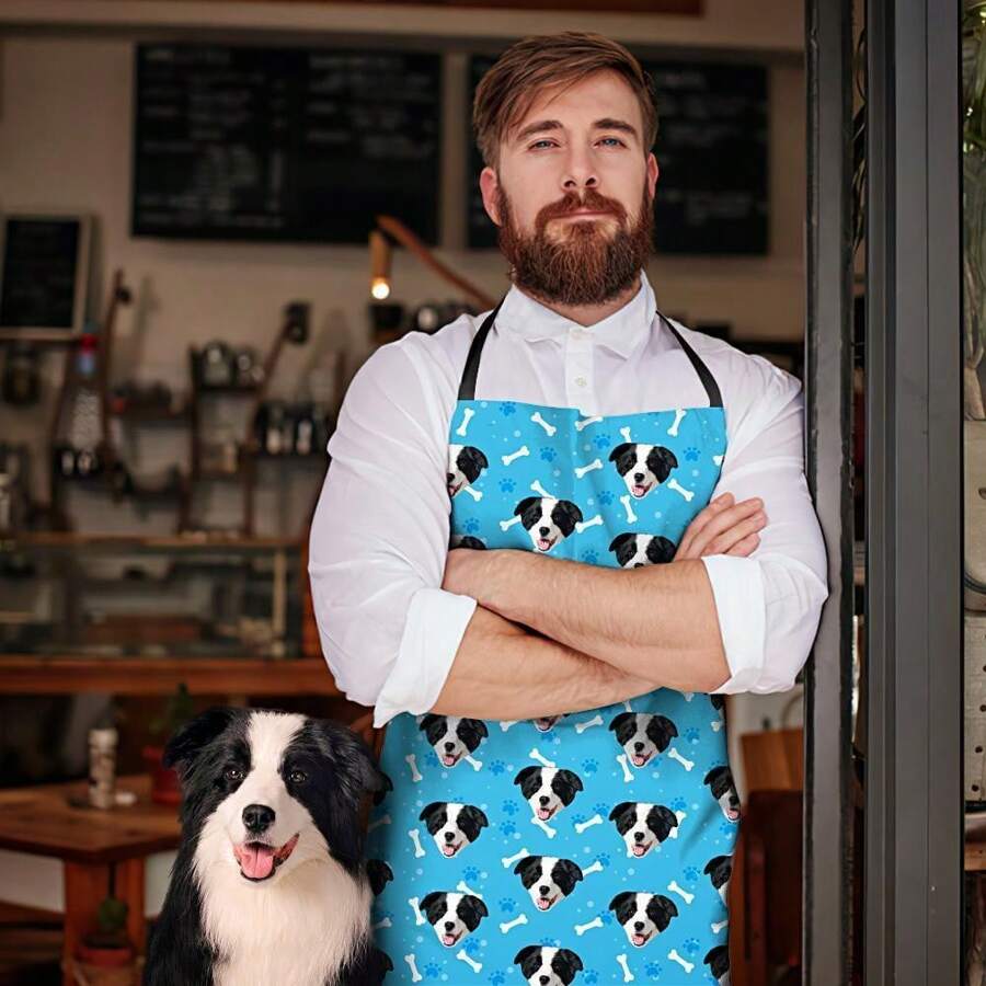1 stuk Aangepaste Schorten Met Hond Kat Huisdier Foto Voor mannen Dames ...