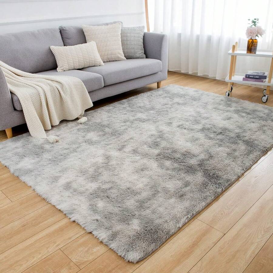 1 Piece, Fluffy Bedroom Carpet, Living Room Thick Plush Carpet ...