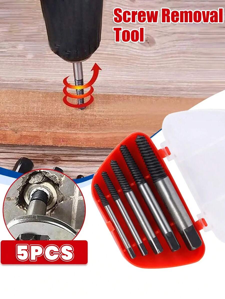 5pcs Damaged Screw Extractor Set, Durable And Easy To Disassemble ...