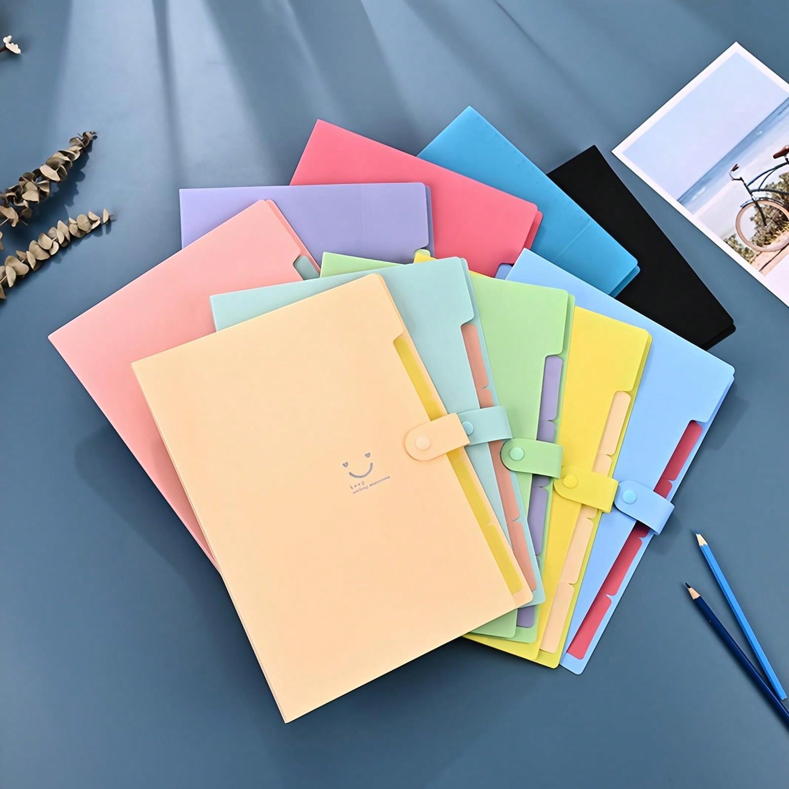 Expanding File Folder, Letter Size Accordion File Organizer, 5 Pockets ...