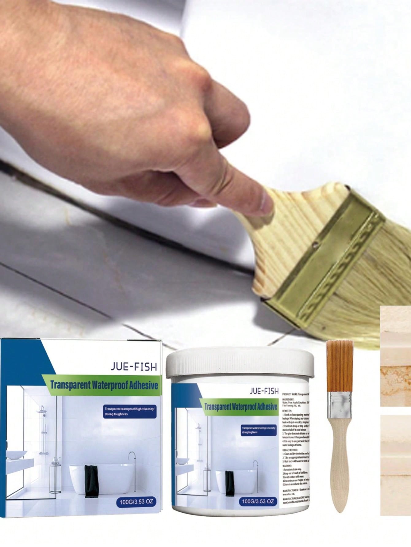 Jue-Fish Transparent Waterproof Adhesive Coating For Bathroom, Balcony ...