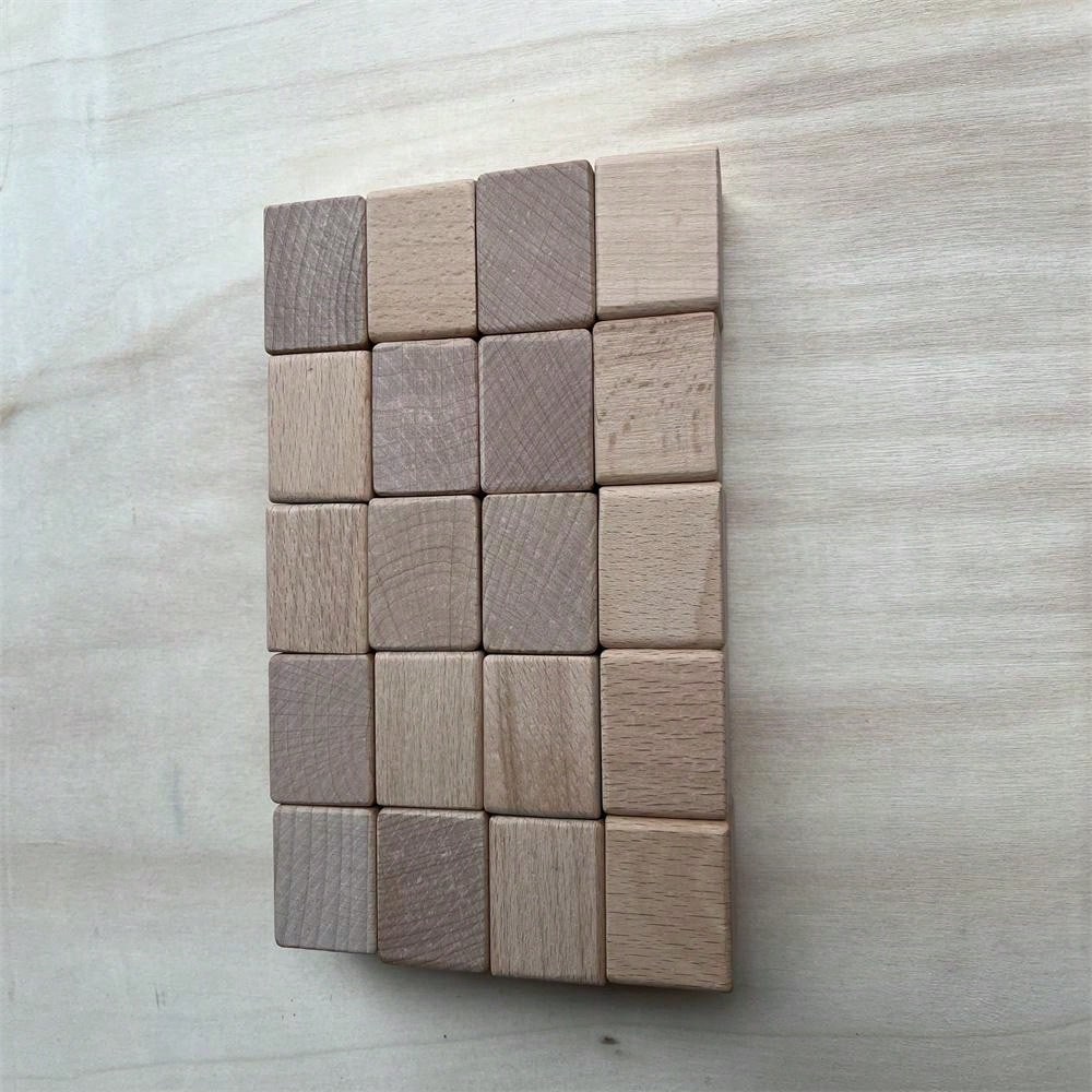 Upgrade Version Natural Unpainted Square Wooden Blocks In Birch Wood ...