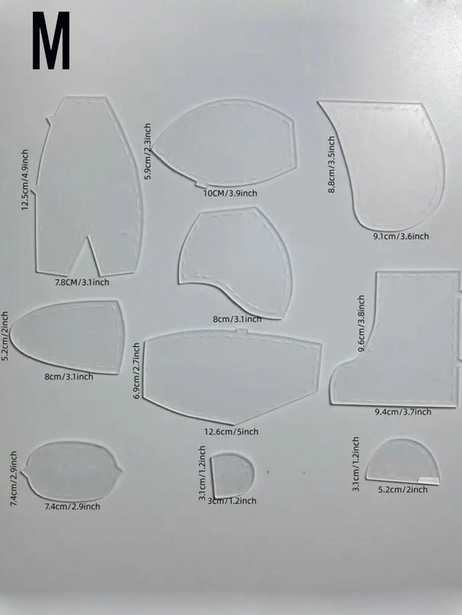 10pcs Memory Bear Template Sewing Doll Patch Tool Doll DIY Sewing ...