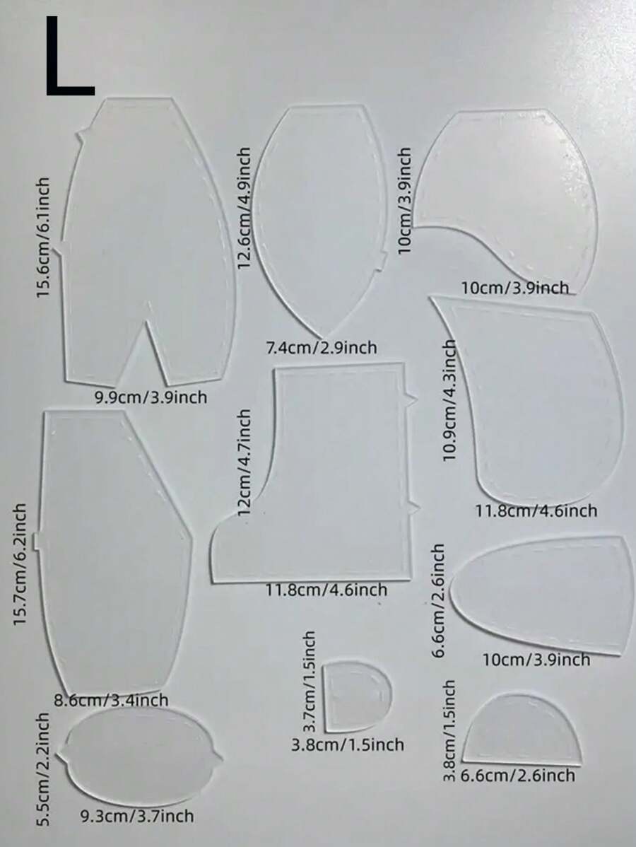 10pcs Memory Bear Template Sewing Doll Patch Tool Doll DIY Sewing ...