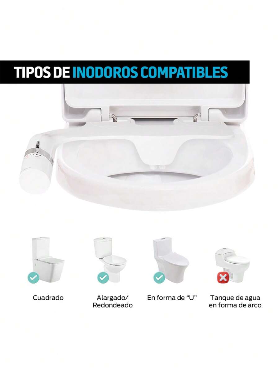 Redlemon Bidet para Inodoro con 2 Modos de Limpieza y Presión de Agua ...