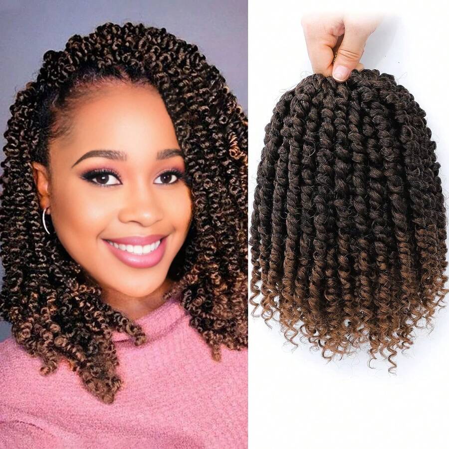 1-8 Packs Passion Twist Crochet Hair 6-14 Inch Synthetic Crochet Hair ...