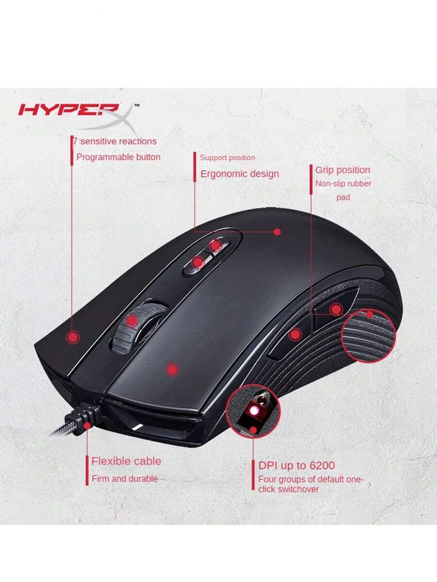 HyperX Pulsefire Core - RGB Gaming Mouse Pixart 3327 Up To 6200 DPI ...