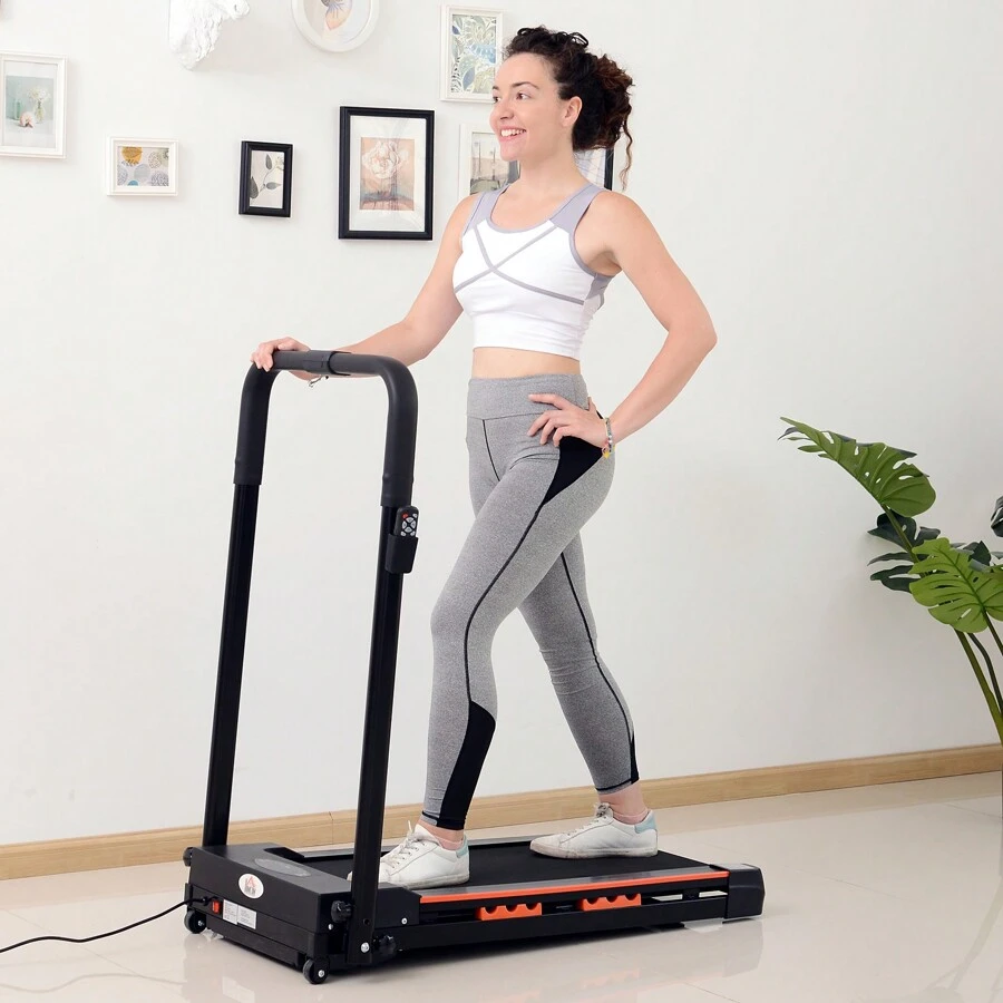 HOMCOM Electric Motorized Treadmill Walking Machine Foldable - 0.5hp ...