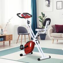 HOMCOM Exercise Bike Fitness Bicycle Indoor Trainer Foldable 8-Level Magnetic Resistance ...